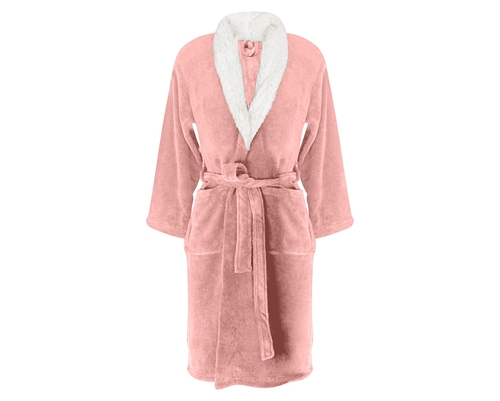 Roupão de Banho Andreza Microfibra com Sherpa Winter (G) Manga Longa