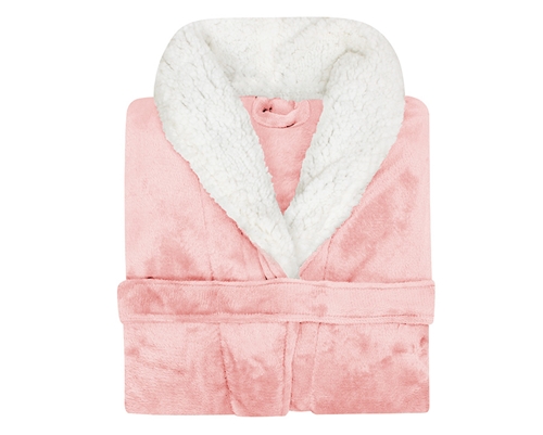 Roupão de Banho Andreza Microfibra com Sherpa Winter (G) Manga Longa
