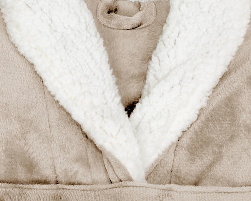 Roupão de Banho Andreza Microfibra com Sherpa Winter (G) Manga Longa