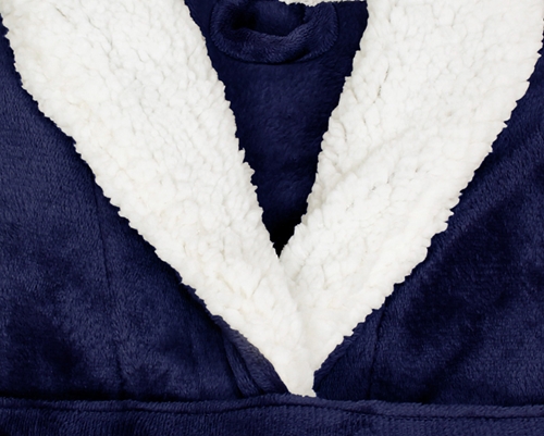 Roupão de Banho Andreza Microfibra com Sherpa Winter (G) Manga Longa