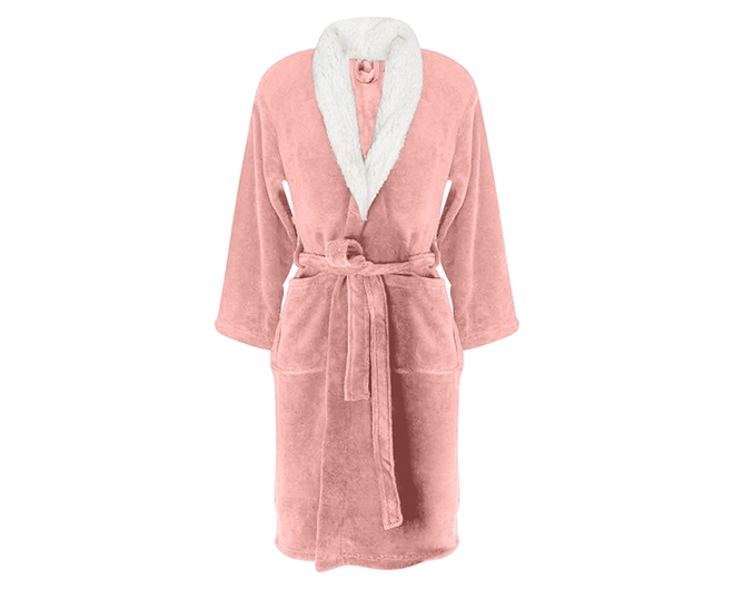 Roupão de Banho Andreza Winter (M) - Microfibra com Sherpa