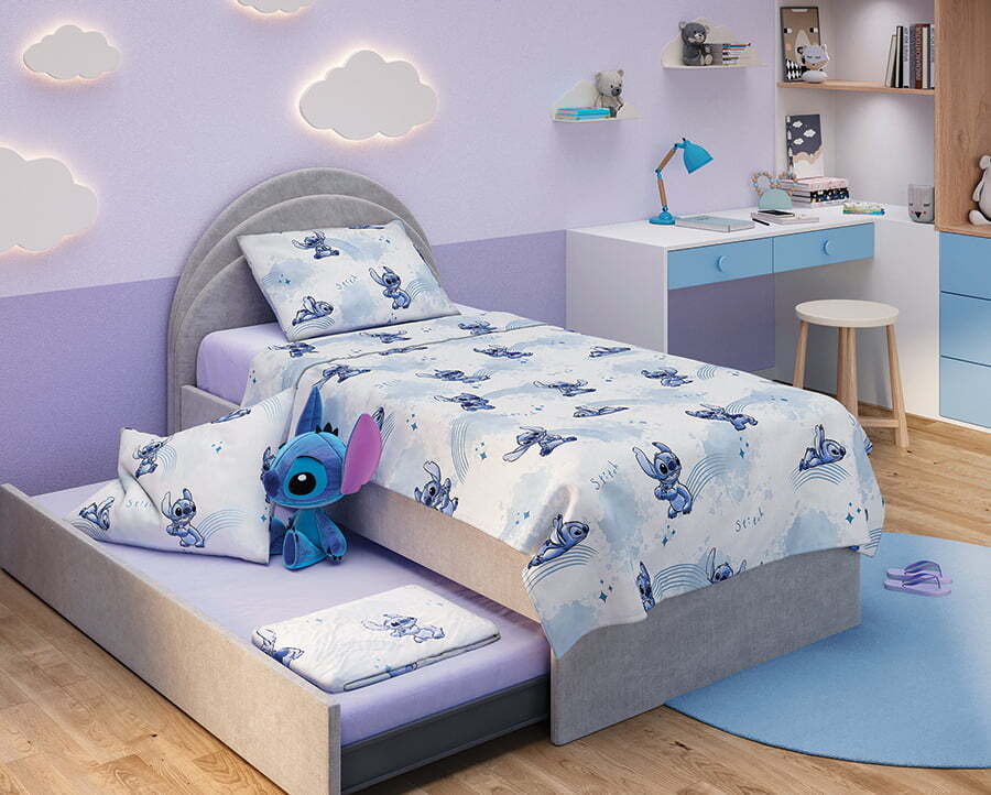 Jogo de Cama Lepper Kids Stitch - 100% Algodão - 150 Fios