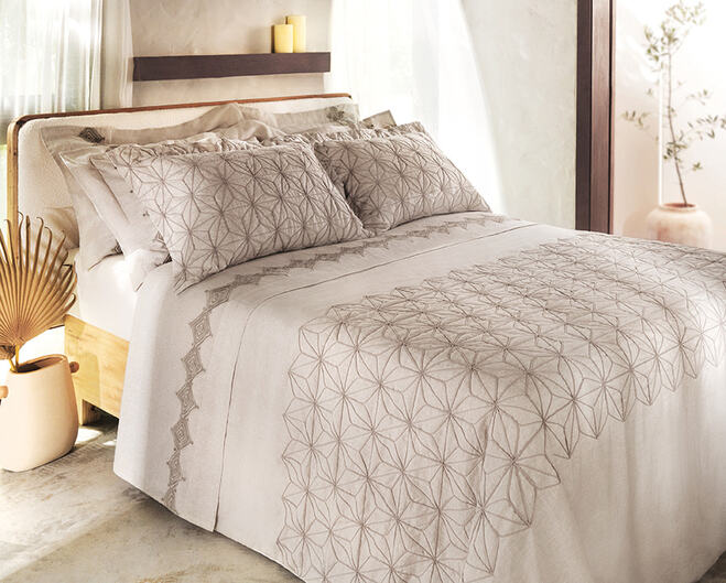 Colcha Haus Linho Reflexo Queen com 2 Fronhas - Altenburg